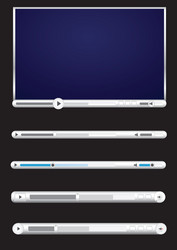 Media video player interface for web Royalty Free Vector