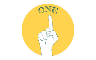 Number 1 Hand Vector Images (over 6,000)