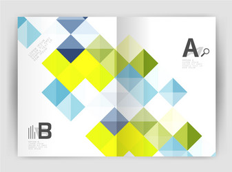 Square leaflet business a4 print template Vector Image