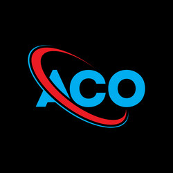 Aco letter logo design with polygon shape Vector Image