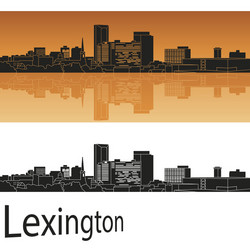 Lexington skyline in red Royalty Free Vector Image