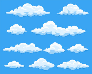 Cartoon clouds collection Royalty Free Vector Image