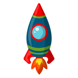 Rocket space cut-out Royalty Free Vector Image