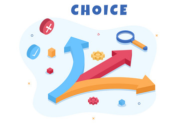 Make your choice or choose the right success road Vector Image