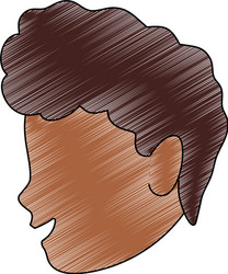 Afro man faceless head Royalty Free Vector Image