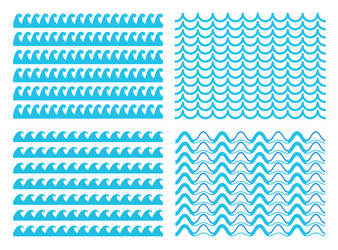 Creative of blue sea line Royalty Free Vector Image