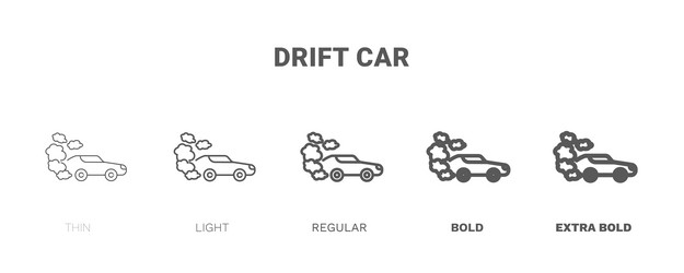 Drift car icon thin line car icon from Royalty Free Vector