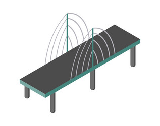 Isometric bridge icon 3d isolated drawing Vector Image