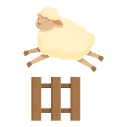 Shocked lamb icon cartoon sheep animal Royalty Free Vector