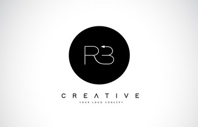 Rb r b letter logo design creative icon modern Vector Image