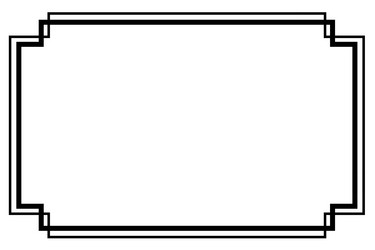 Simple black frame double outline Royalty Free Vector Image