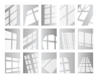 Shadow overlay effects window light Royalty Free Vector