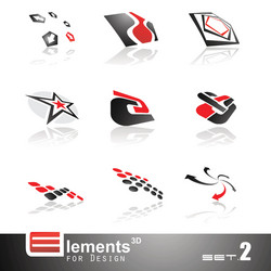 Abstract 3d elements Royalty Free Vector Image
