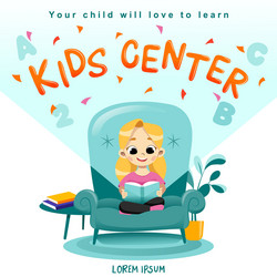 Children creativity art center banner template Vector Image