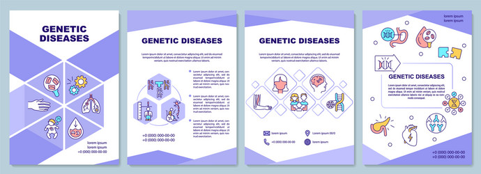 What is gene therapy brochure template Royalty Free Vector