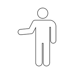 Man shows something icon people in motion active Vector Image