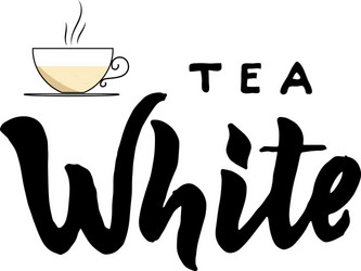 Milk tea type with cup hand calligraphy lettering Vector Image