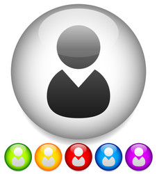 Character user icon with various colors included Vector Image