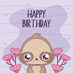 Happy Birthday Sloth Vector Images (over 730)