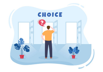 Make your choice or choose the right success road Vector Image