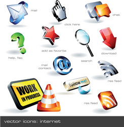 Web navigation icons Royalty Free Vector Image