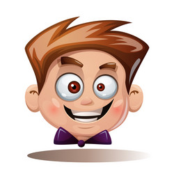 Cheerful boy head Royalty Free Vector Image - VectorStock
