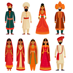 Set of indian people Royalty Free Vector Image