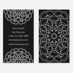 Two sided design template in grey colors front Vector Image