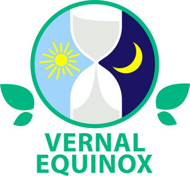 Vernal equinox day spring equinox day Royalty Free Vector