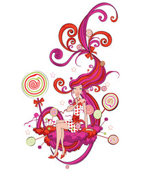 Magic sweet house Royalty Free Vector Image - VectorStock