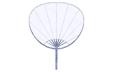 Fan plain japanese paper style Royalty Free Vector Image