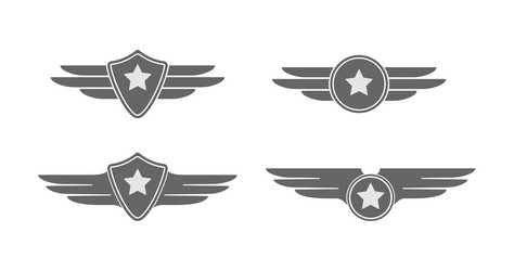 Star with Wings Military Vector Images (over 2,800)