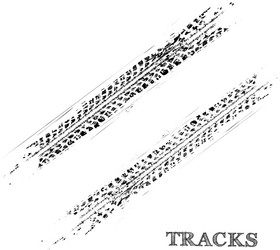 Grunge horizontal tire track mark Royalty Free Vector Image