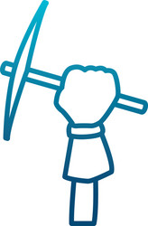 Hand holding pick Royalty Free Vector Image - VectorStock