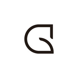 Letter g simple squares linear logo Royalty Free Vector