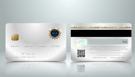 Silver credit card with chip icon isolated Vector Image