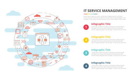 Itsm information technology service management Vector Image