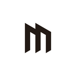 Letter m build geometric symbol simple logo Vector Image
