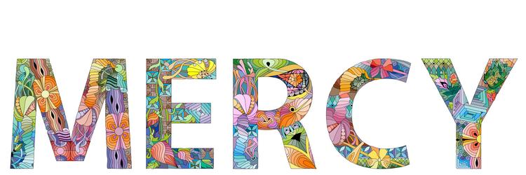 Mercy hand drawn modern design Royalty Free Vector Image