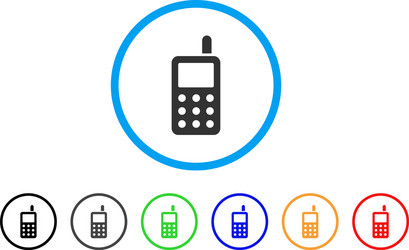 Cell phones icon with set Royalty Free Vector Image
