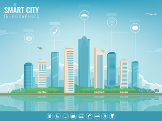 City infographic modern with infographic Vector Image