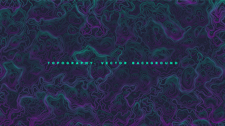 Abstract topographic contour map vaporwave Vector Image