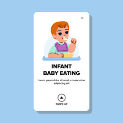 Baby eating Royalty Free Vector Image - VectorStock