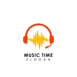 Speaker sound logo and musical Royalty Free Vector Image