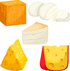 Cheddar cheese cartoon Royalty Free Vector Image