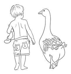 Kids line art Royalty Free Vector Image - VectorStock