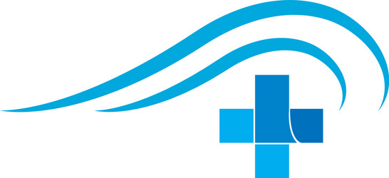 Healthy wave logo icon Royalty Free Vector Image