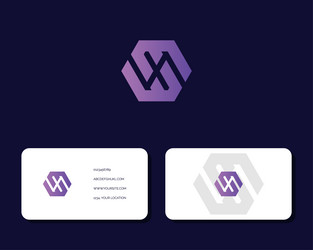 Letter w m logo design creative minimal Royalty Free Vector