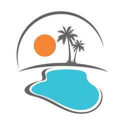 Pools icon logo design Royalty Free Vector Image