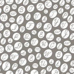 Seamless pattern with english cursive letters Vector Image